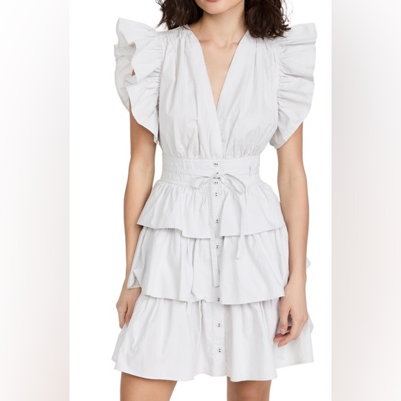 Ulla Johnson | Dresses | Ulla Johnson Sena Mini Dress Dove Grey | Poshmark